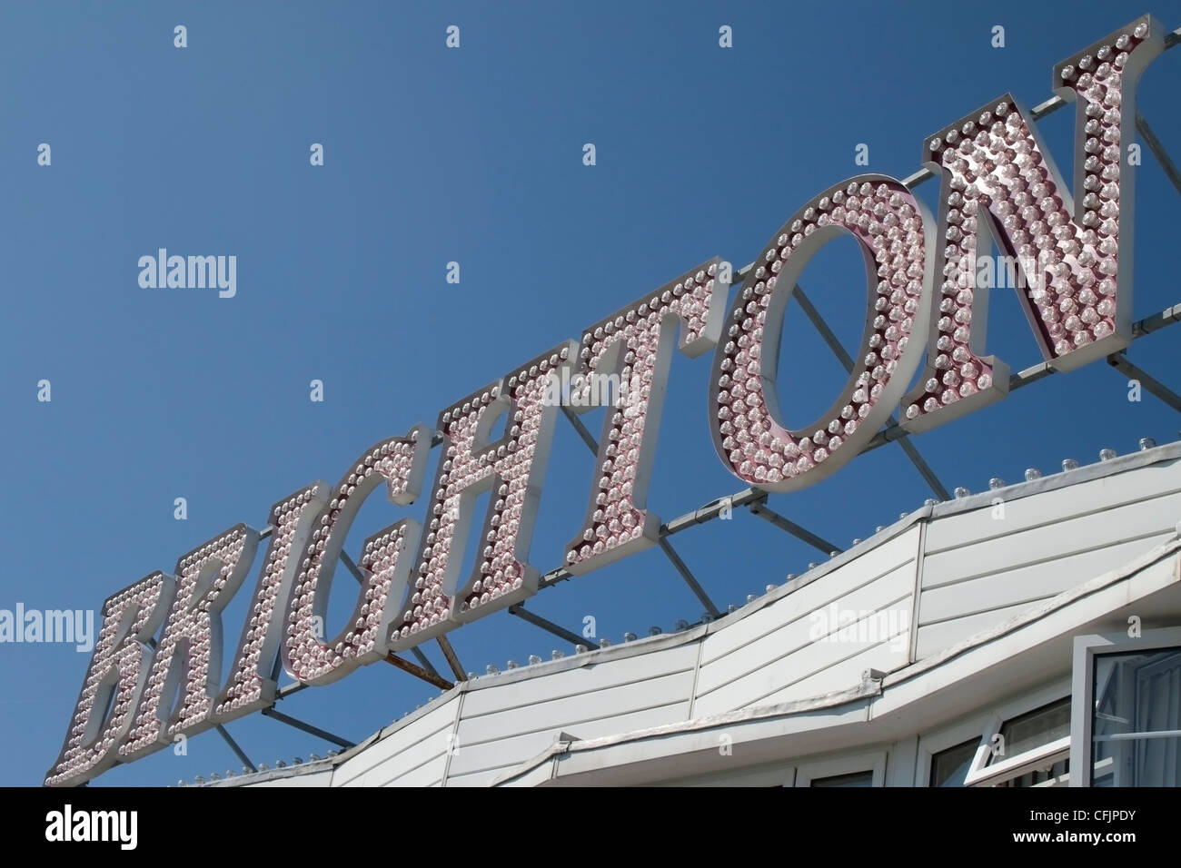 Brighton pier neon sign uk hi-res stock photography and images - Alamy