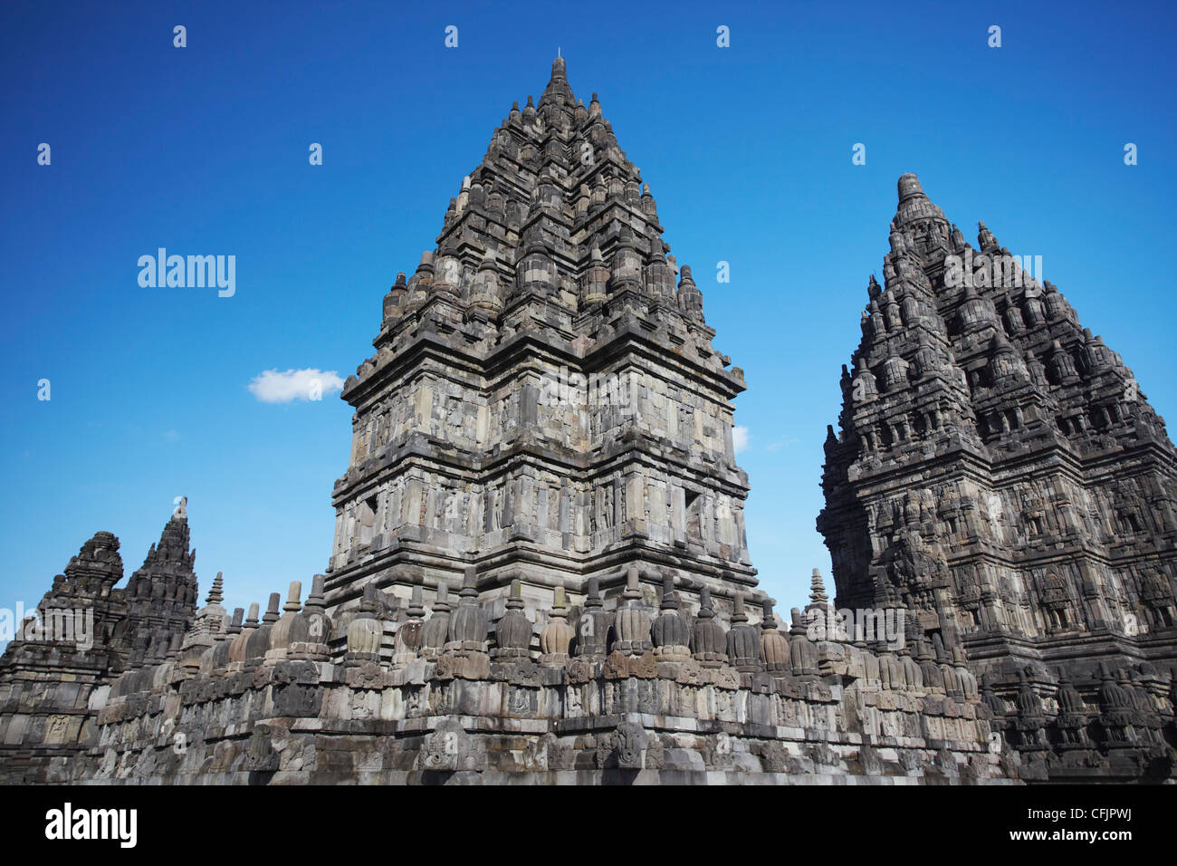 Temples at Prambanan complex, UNESCO World Heritage Site, Java ...