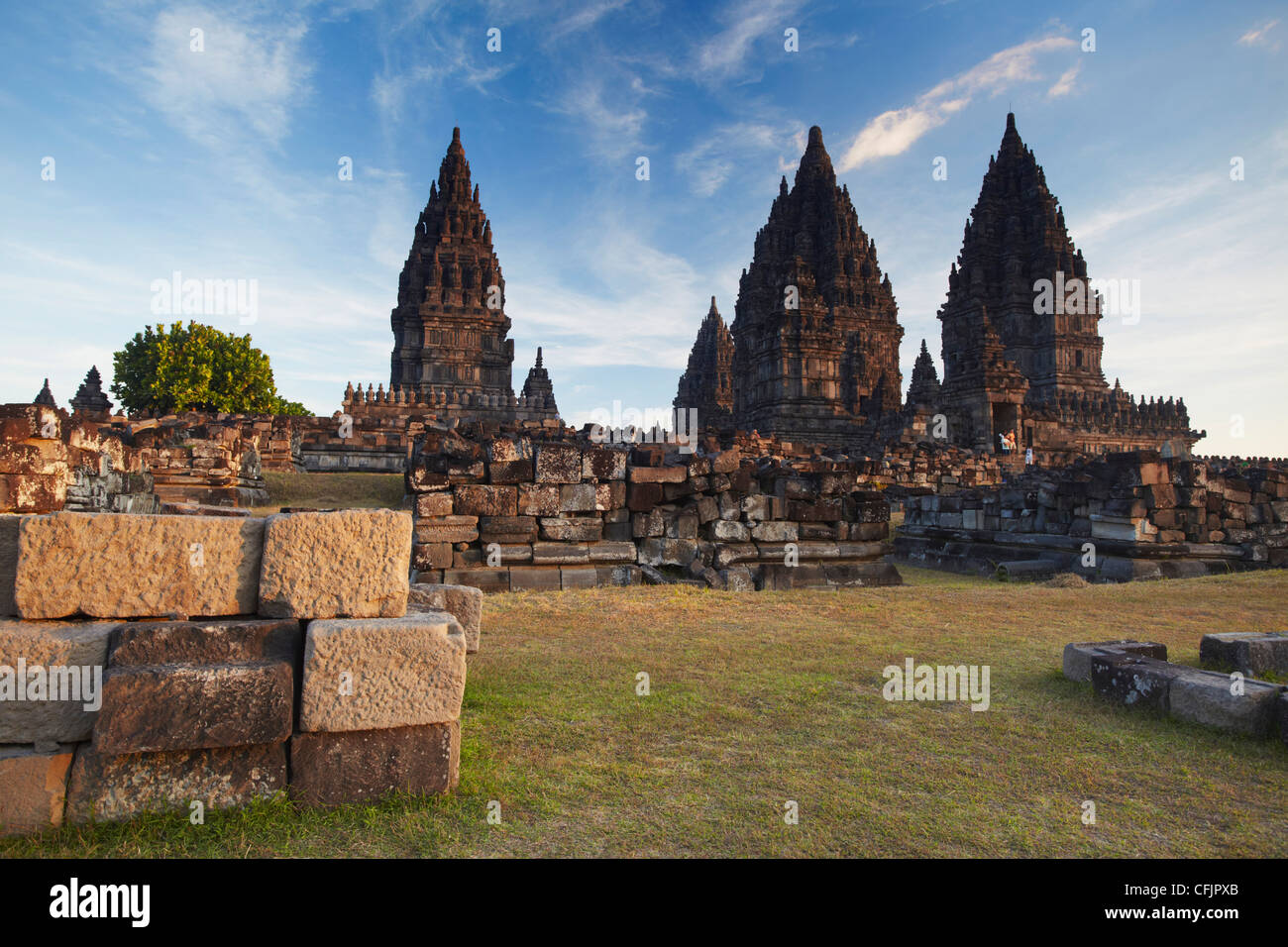 Temples at Prambanan complex, UNESCO World Heritage Site, Java ...