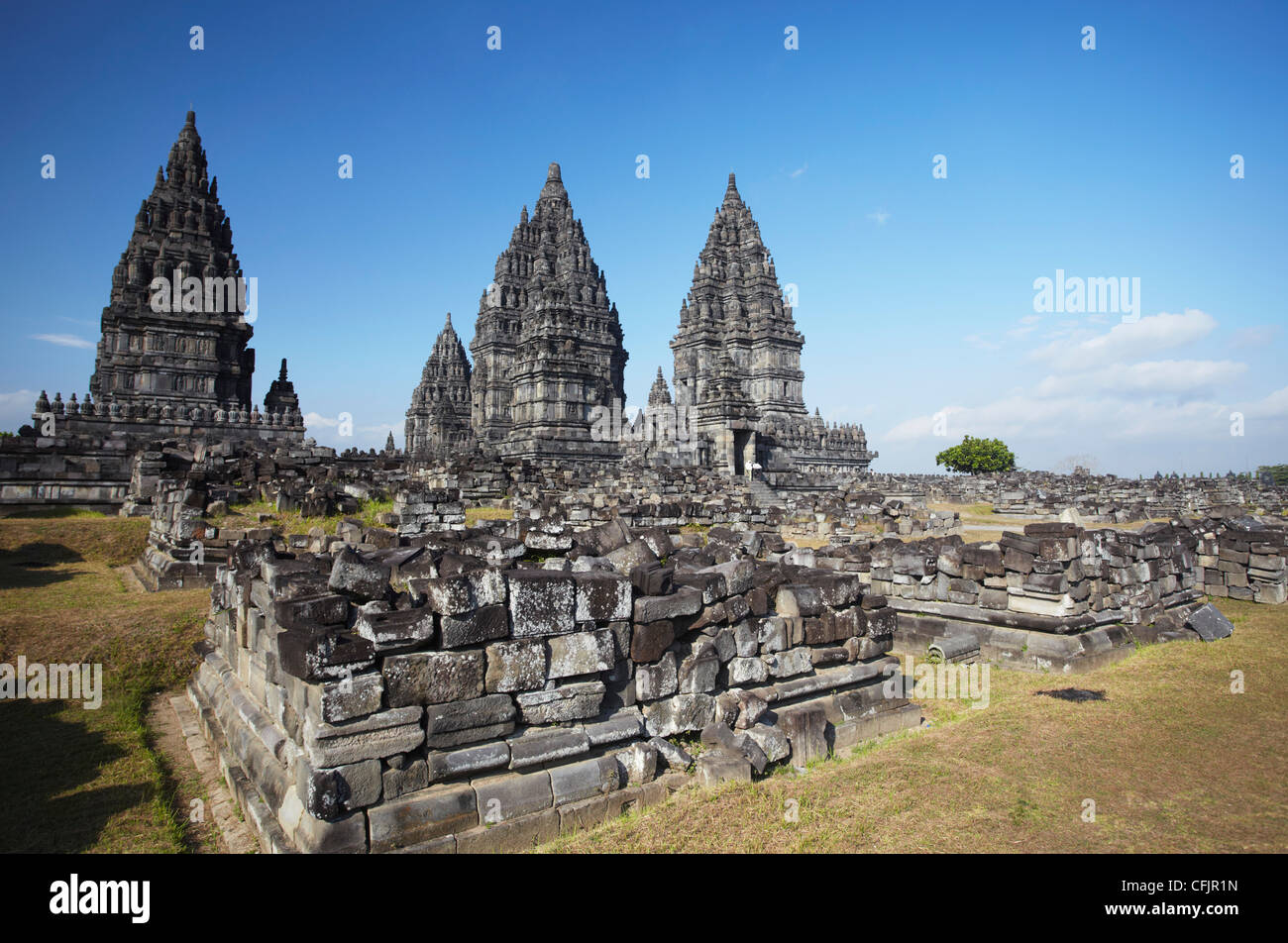 Temples at Prambanan complex, UNESCO World Heritage Site, Java ...