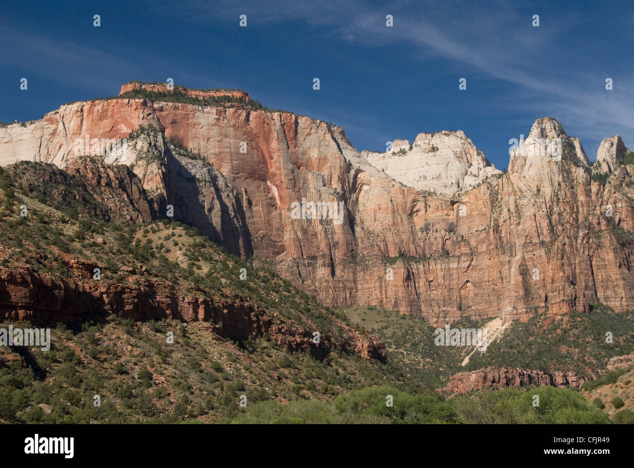 The west temple of zion hi-res stock photography and images - Alamy