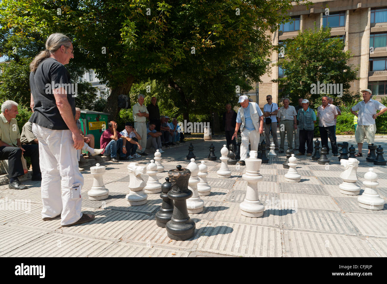 Locals playing giant chess hi-res stock photography and images - Alamy
