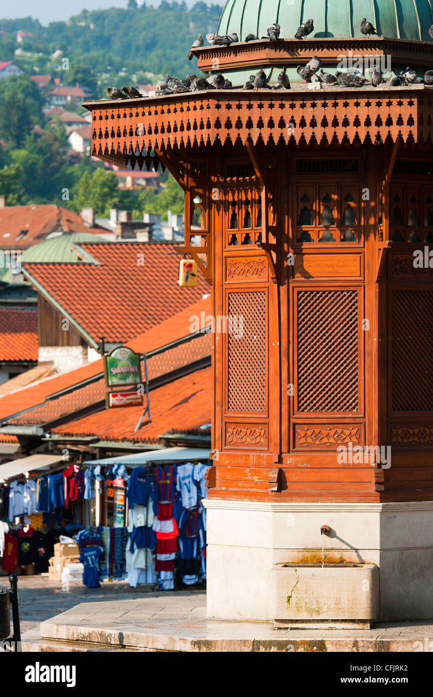 Sebilj fountain in Pigeon square, Sarajevo, Bosnia and Herzegovina ...