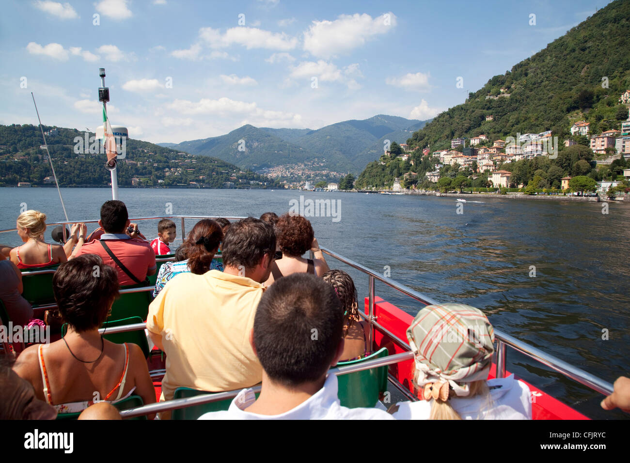 Boat trip on Lake Como, Como, Lombardy, Italian Lakes, Italy, Europe ...