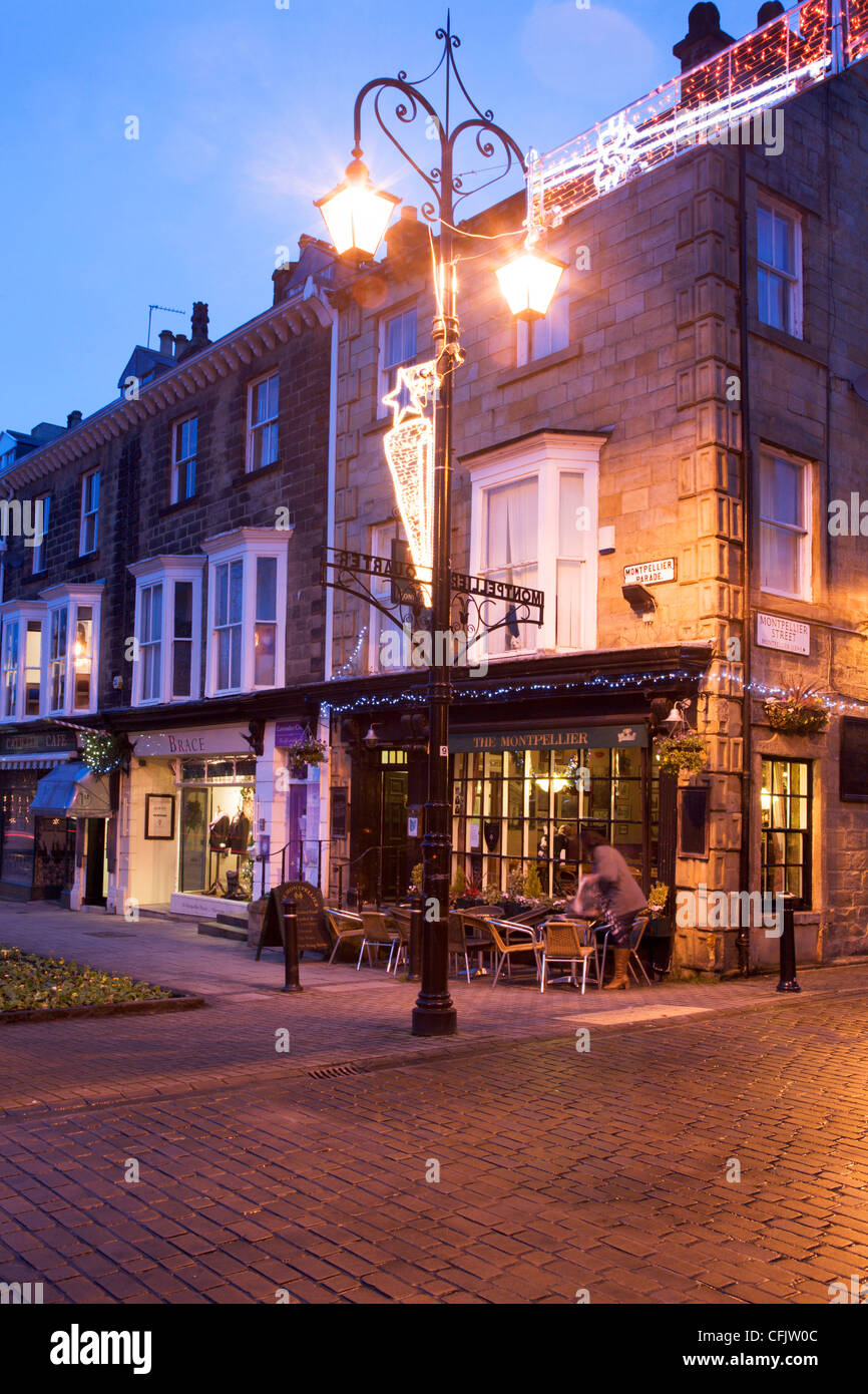 Montpellier Quarter at dusk, Harrogate, North Yorkshire, Yorkshire ...