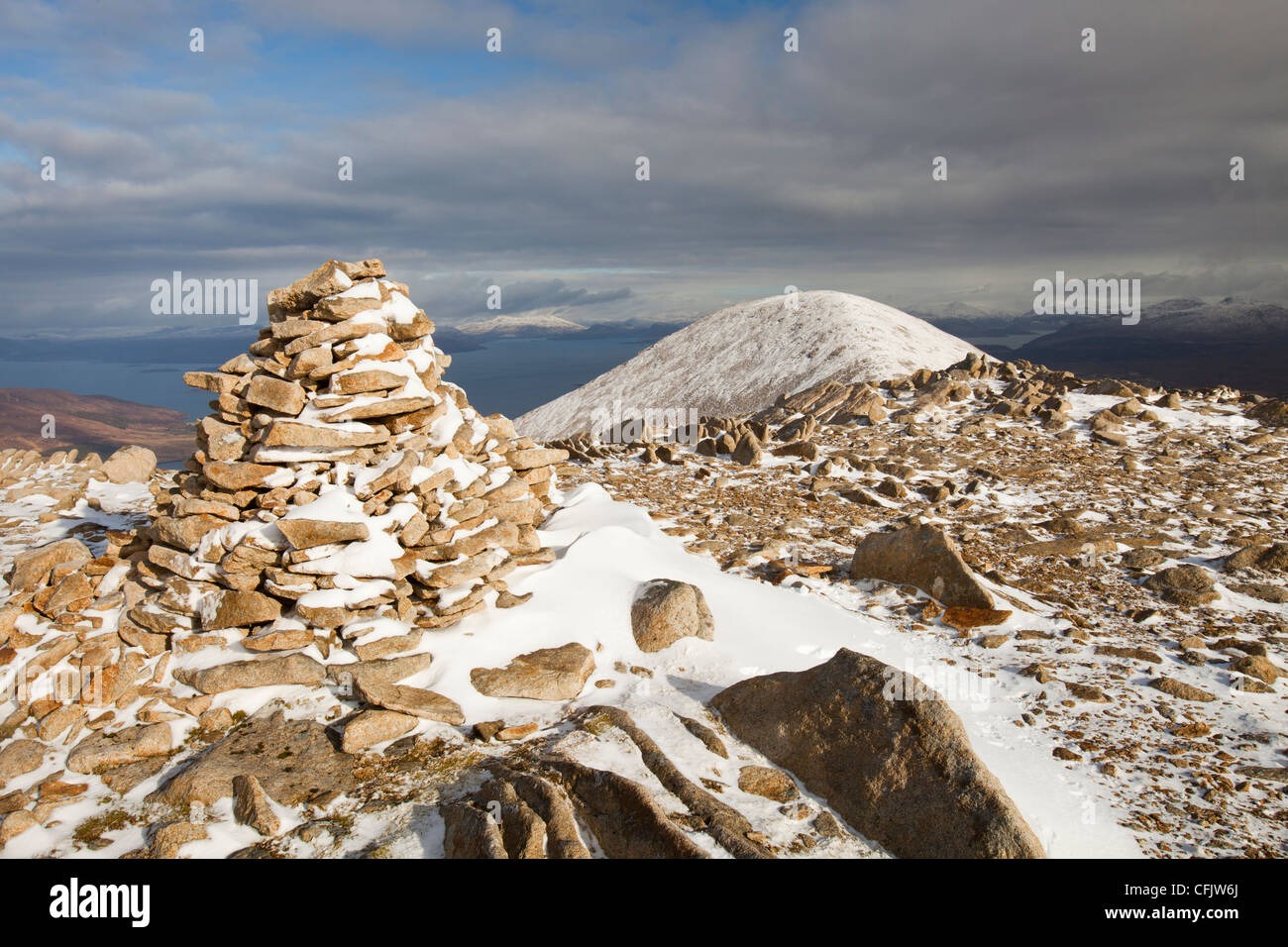 The view north from Beinn Dearg Mhor summit, behind Broadford on the ...