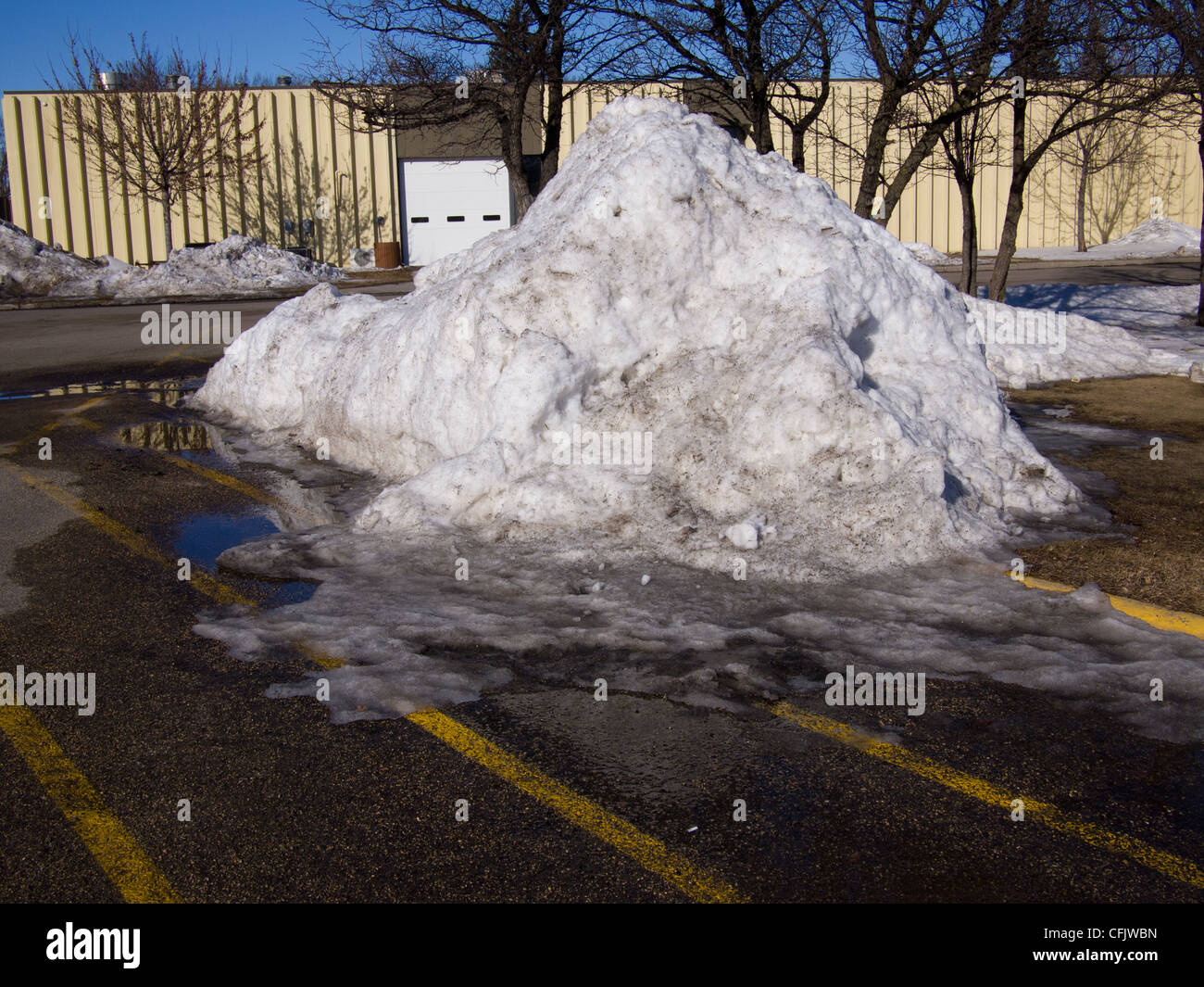 pile of melting snow Stock Photo - Alamy