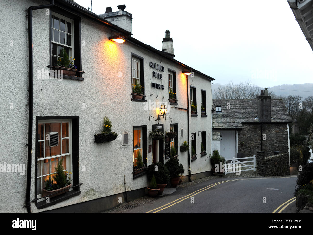 The Golden Rule pub at Ambleside in The Lake District Cumbria UK Stock ...