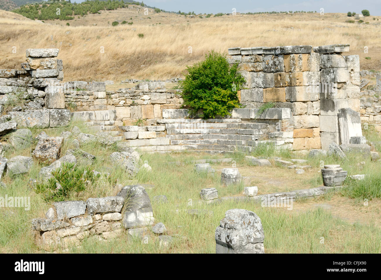 Hierapolis. Turkey. View of the semicircular apse of 6th century ...