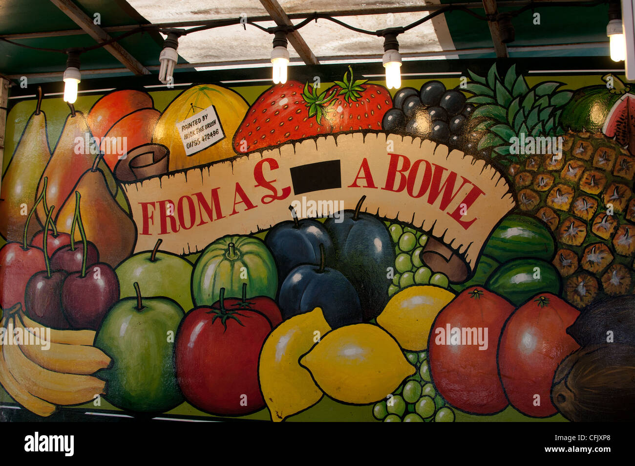 fruit stall painting Stock Photo - Alamy