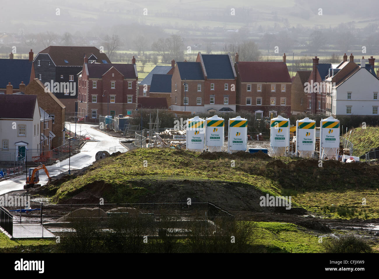 Wichelstowe housing development in Swindon, new build houses on a ...