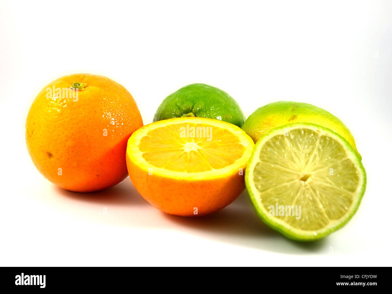 Fruit cut orange lemon Cut Out Stock Images & Pictures - Alamy