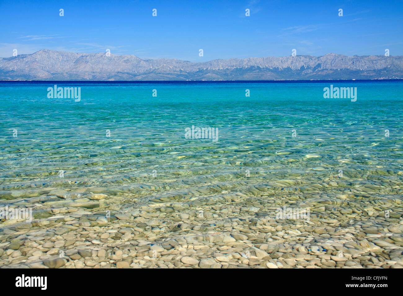 Adriatic sea near Divna beach, Peljesac peninsula, Croatia Stock Photo ...