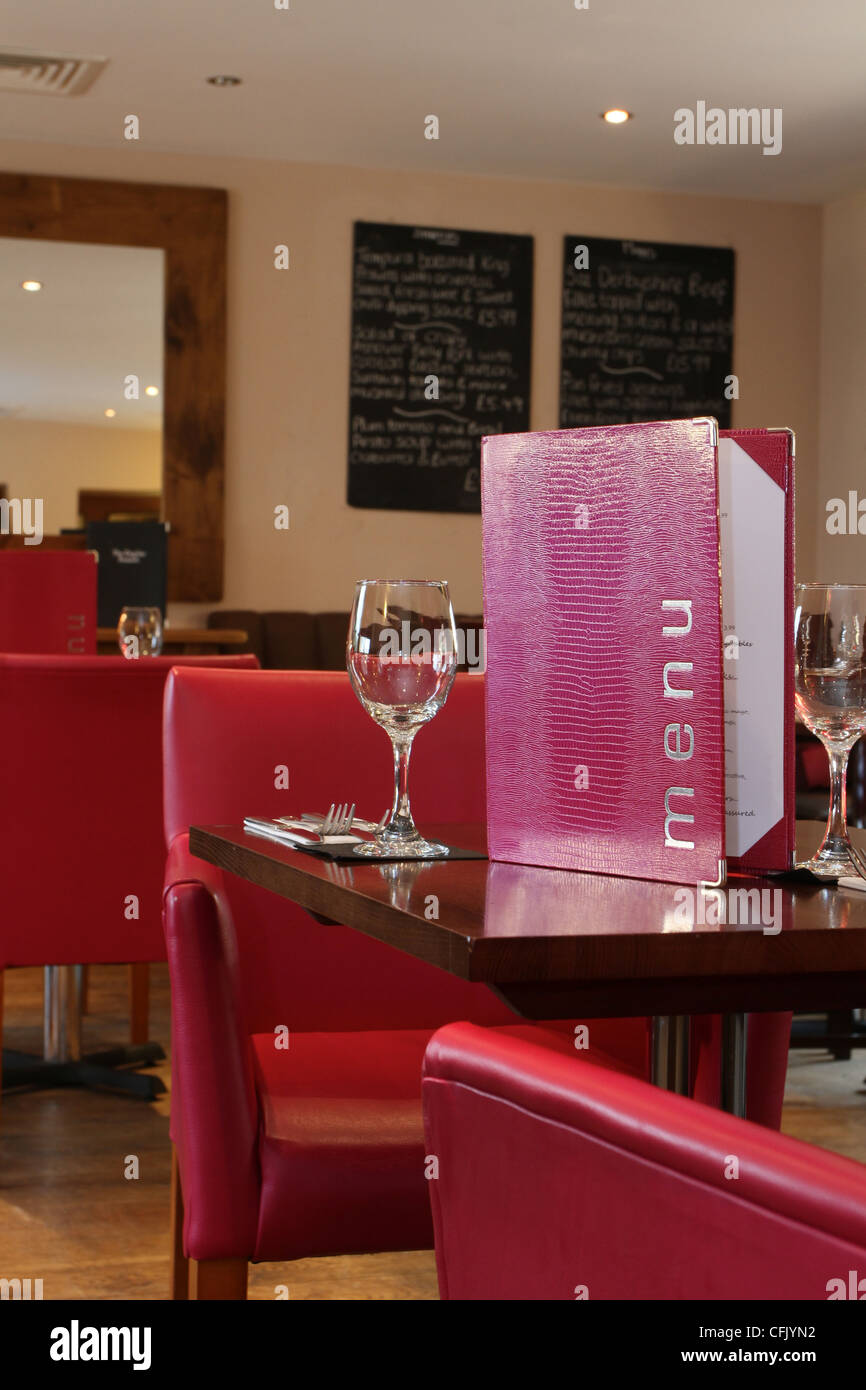 Table set a la carte menu hi-res stock photography and images - Alamy