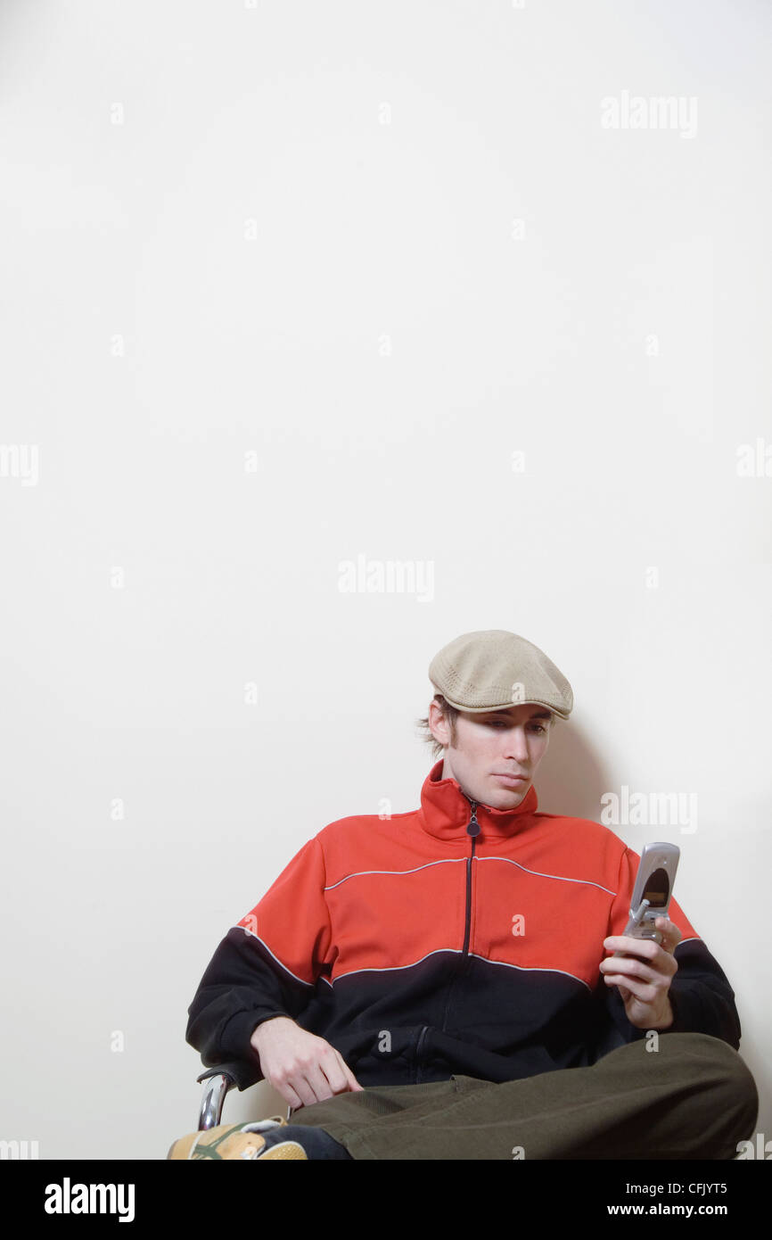 Man Dialing Cell Phone Stock Photo - Alamy