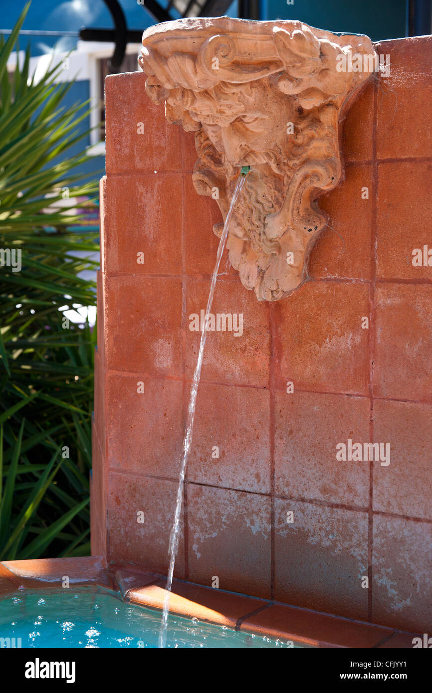 Mans Face Terracotta Water Feature Stock Photo - Alamy