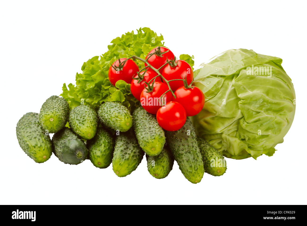 Cabbage and cherry tomatoes isol hi-res stock photography and images ...