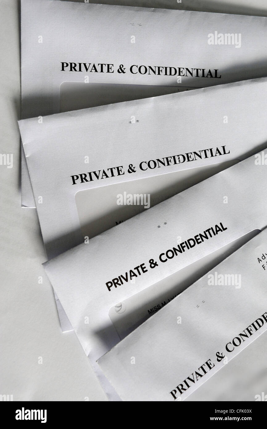 private and confidential mail england uk Stock Photo - Alamy