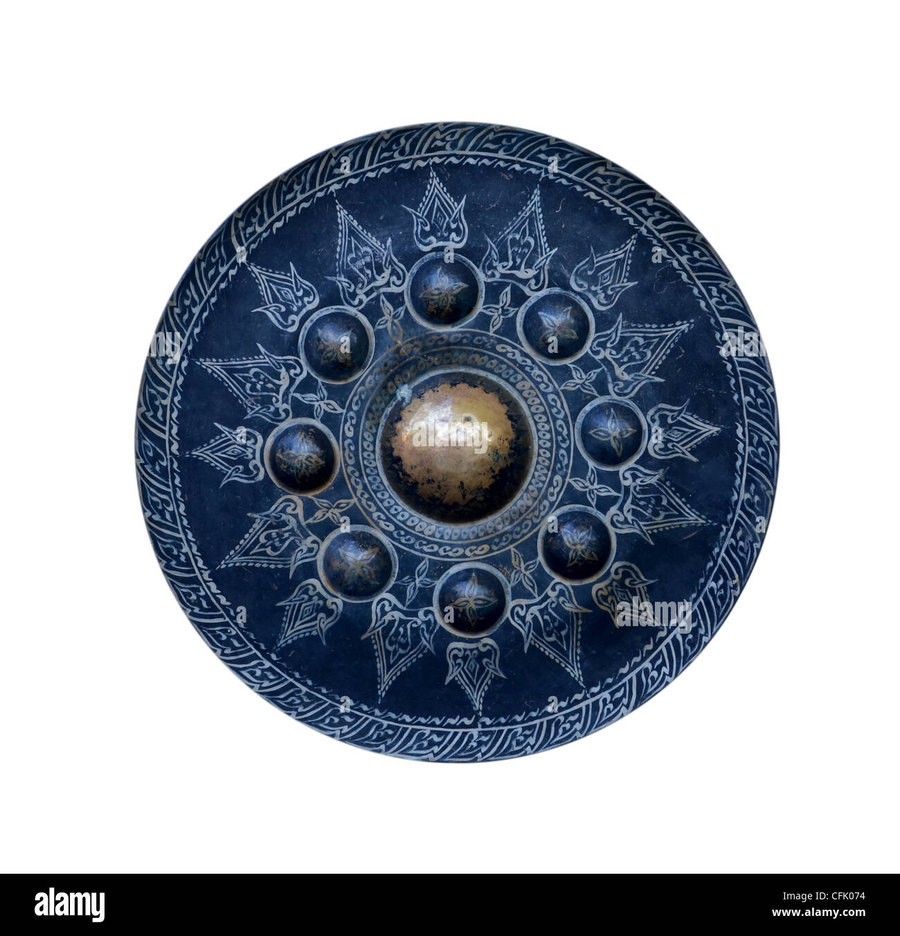 Thai native gong on white background Stock Photo - Alamy