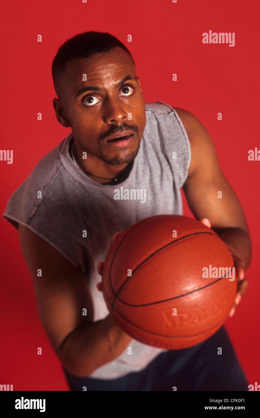 Man shooting basketball overhead view hi-res stock photography and ...