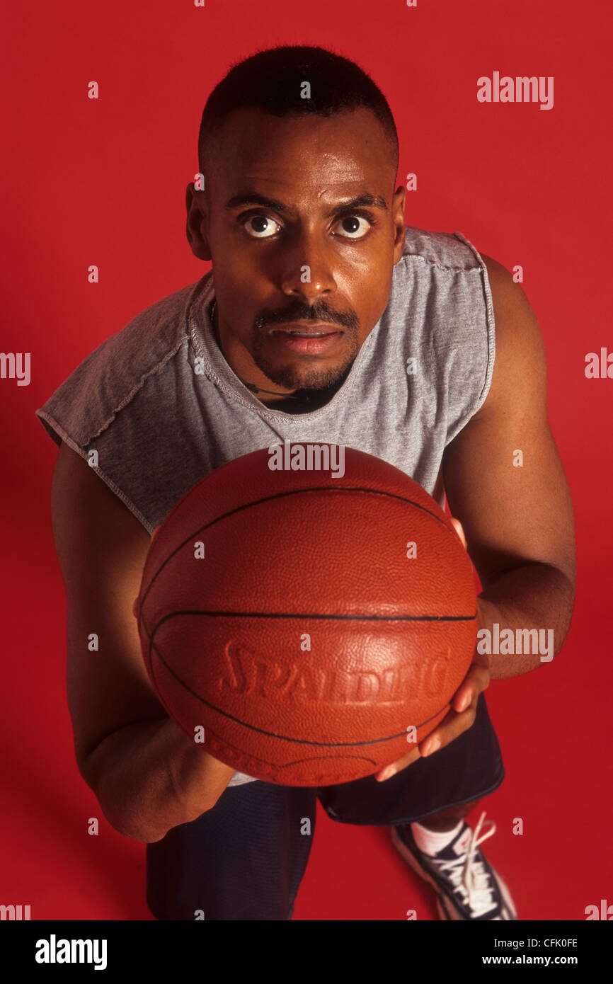 Man shooting basketball overhead view hi-res stock photography and ...