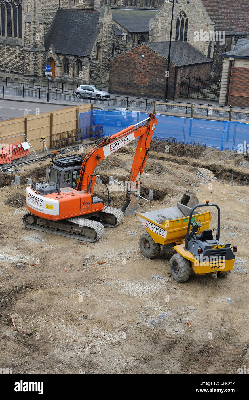 construction site for a new hotel lincoln england uk Stock Photo - Alamy