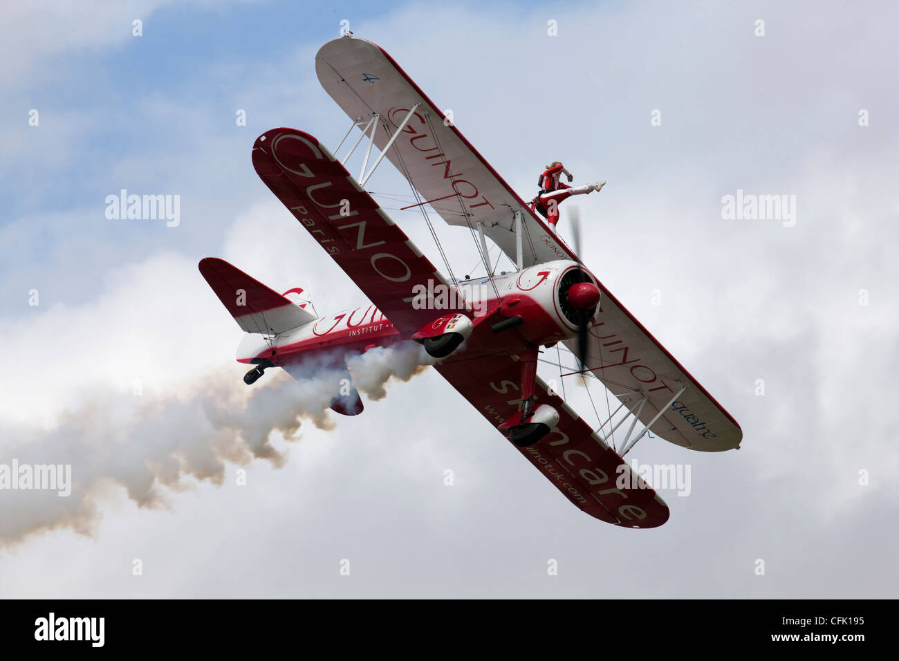 Biplane wing walking hi-res stock photography and images - Alamy