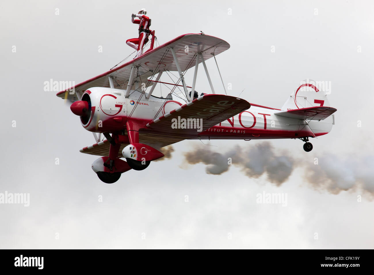 Biplane wing walking hi-res stock photography and images - Alamy