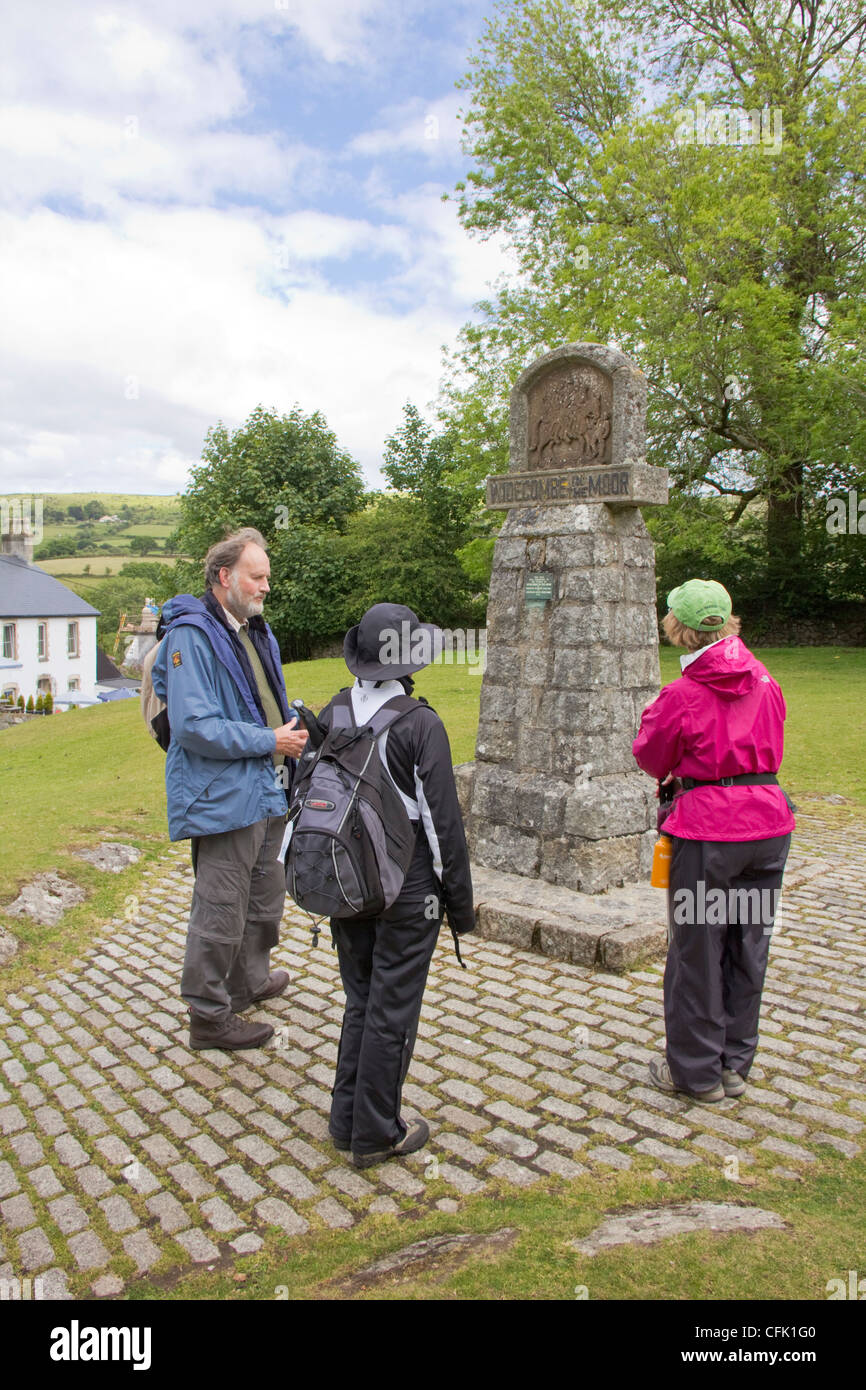 Widecombe-In-The-Moor sign depicting Uncle Tom Cobley, a well-known ...