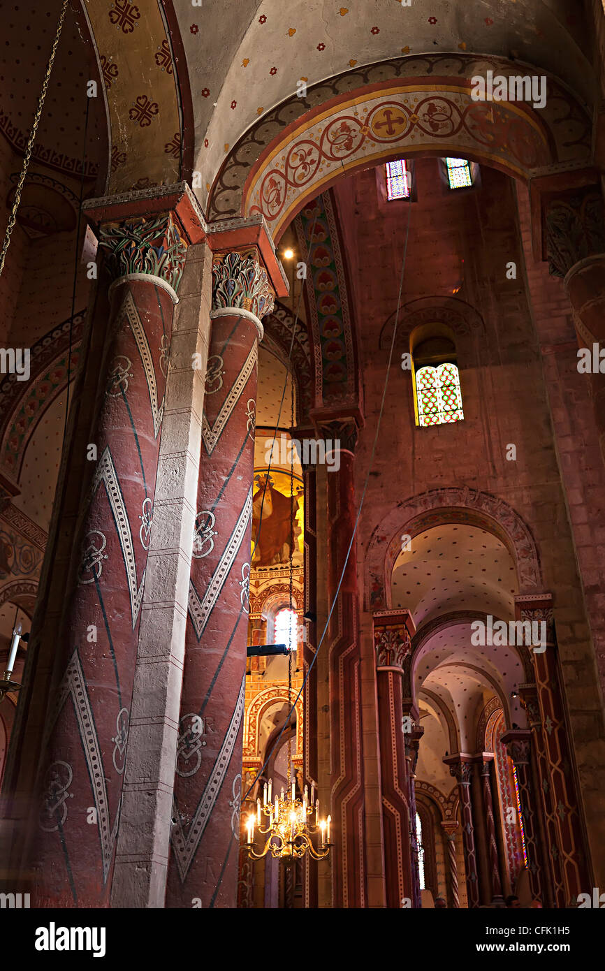 Abbatiale Romane Saint-Austremoine, decorated church, Issoire, Puy-de ...