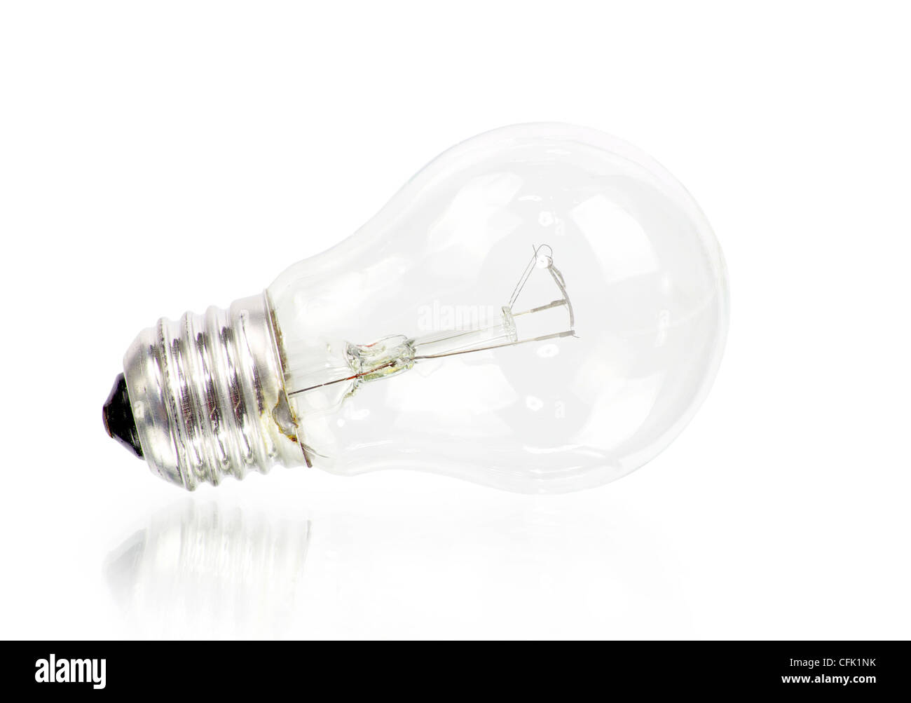 Light bulb isolated on white Stock Photo - Alamy
