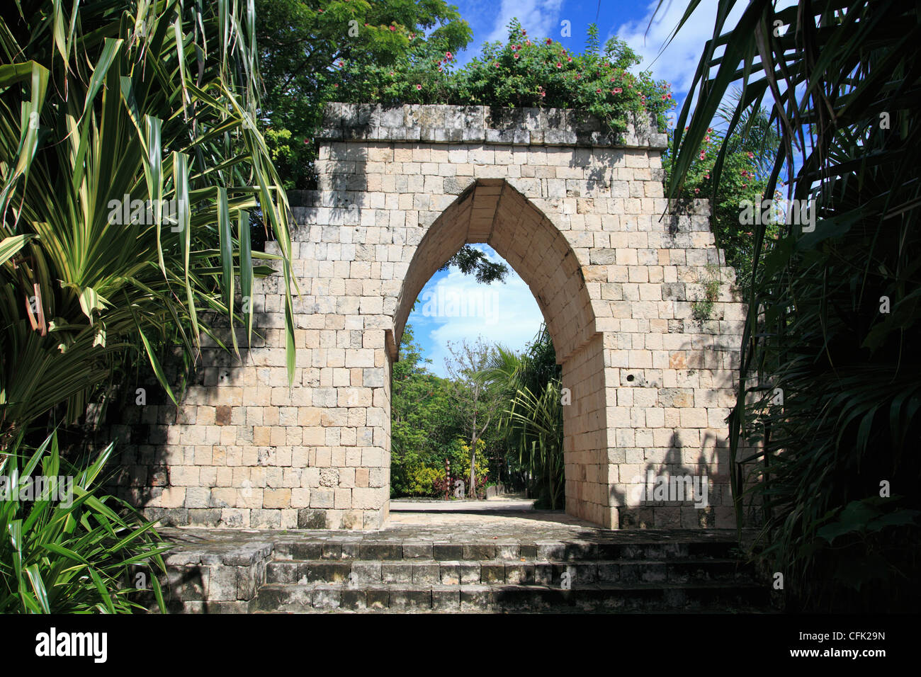 Mayan arch, Chankanaab National Park, Cozumel Island, Isla de Cozumel ...