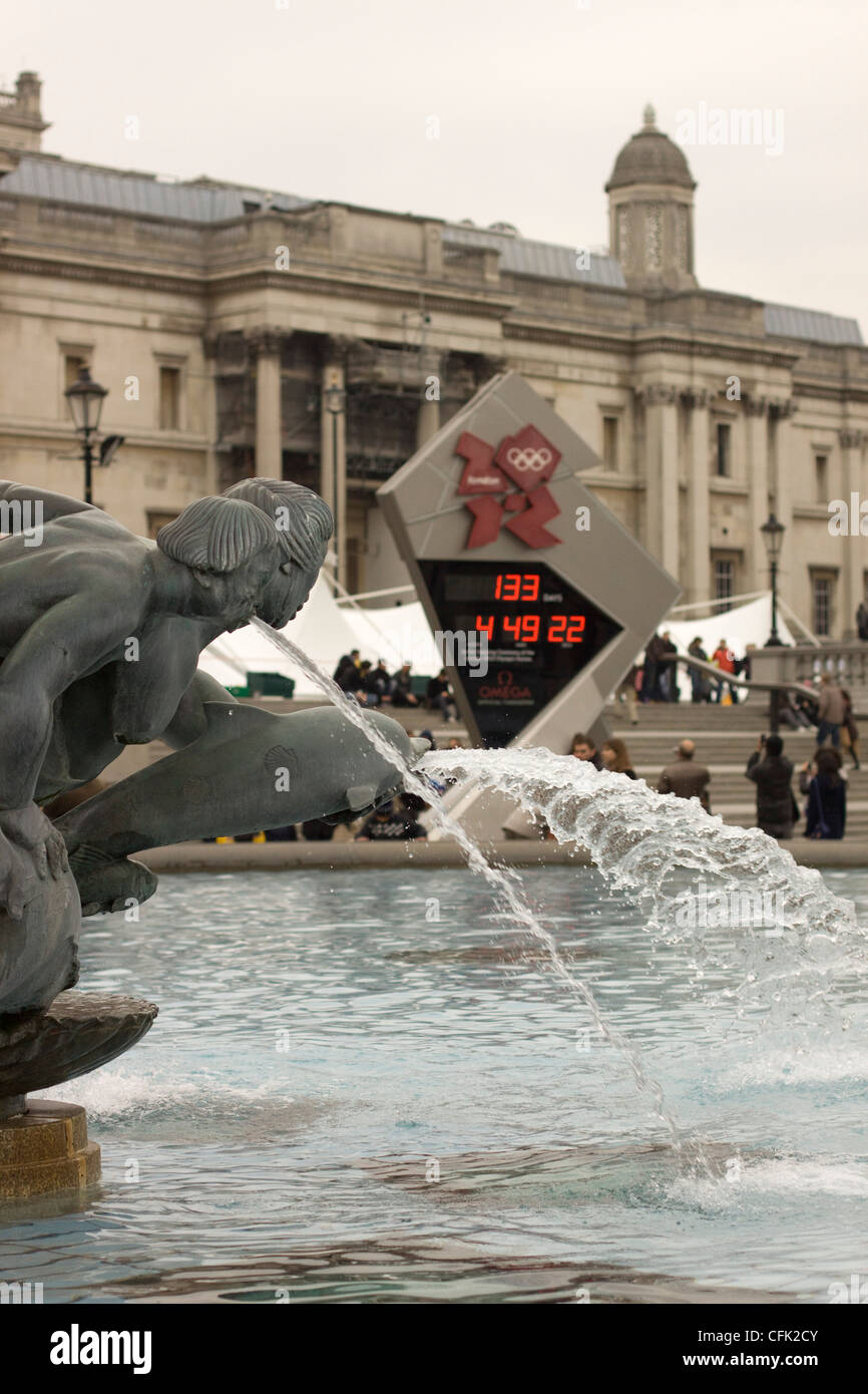Trafalgar Square central London England United Kingdom the dolphin ...