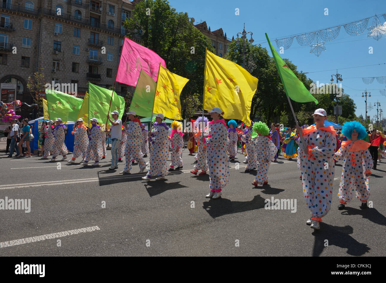 Ukrainean Children's Day Parade in Khreschatyk Street, Kiev, Ukraine ...