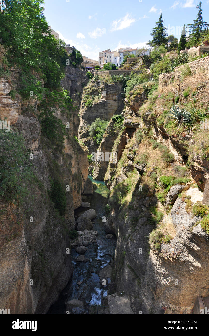 Gorge in Spanish town Ronda Stock Photo - Alamy