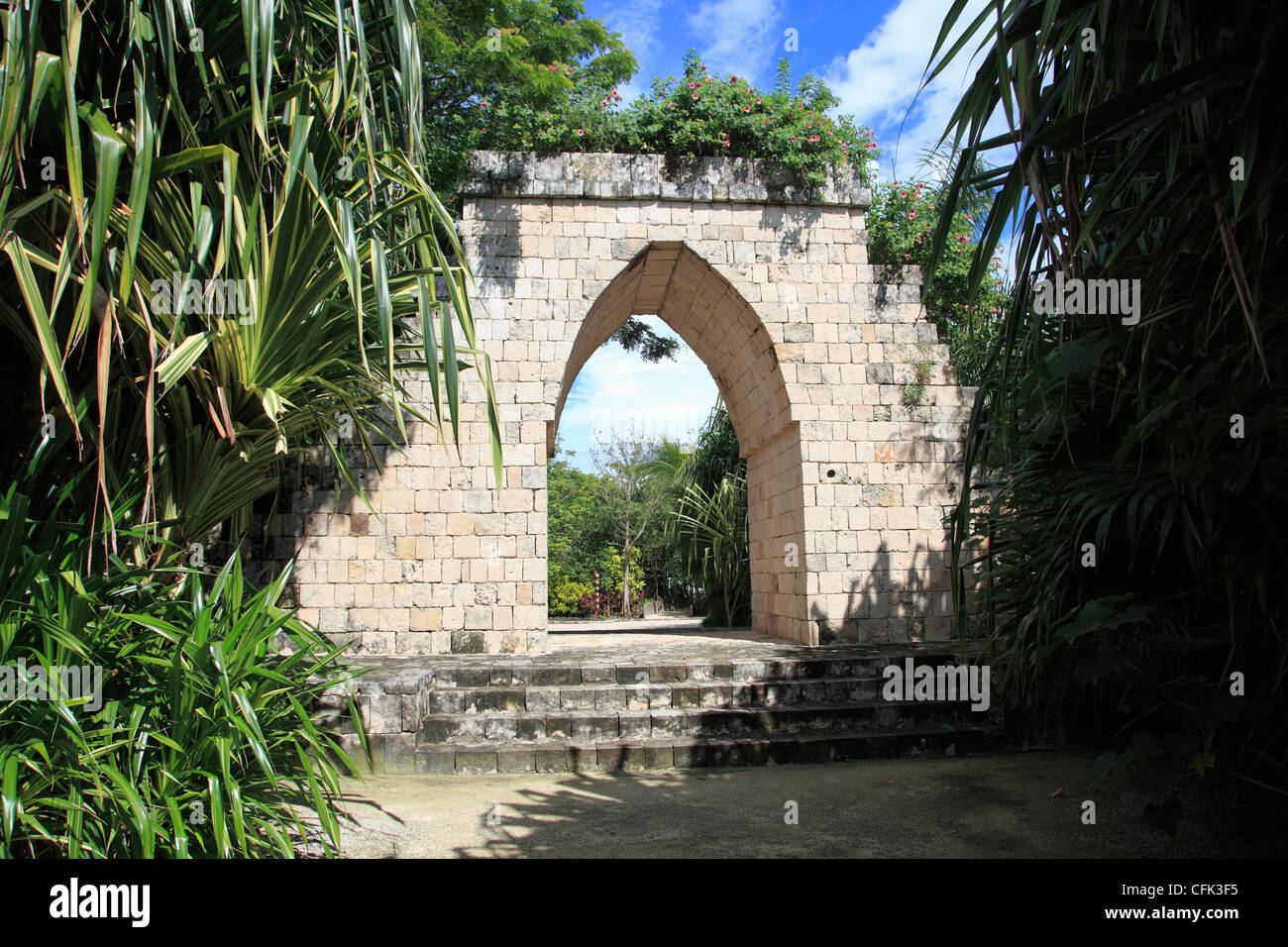 Mayan arch, Chankanaab National Park, Cozumel Island, Isla de Cozumel ...