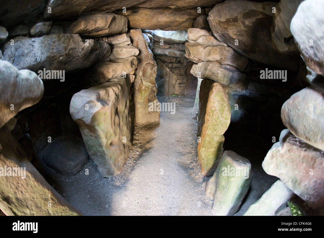 Burial chambers inside the neolithic chambered long barrow of West ...