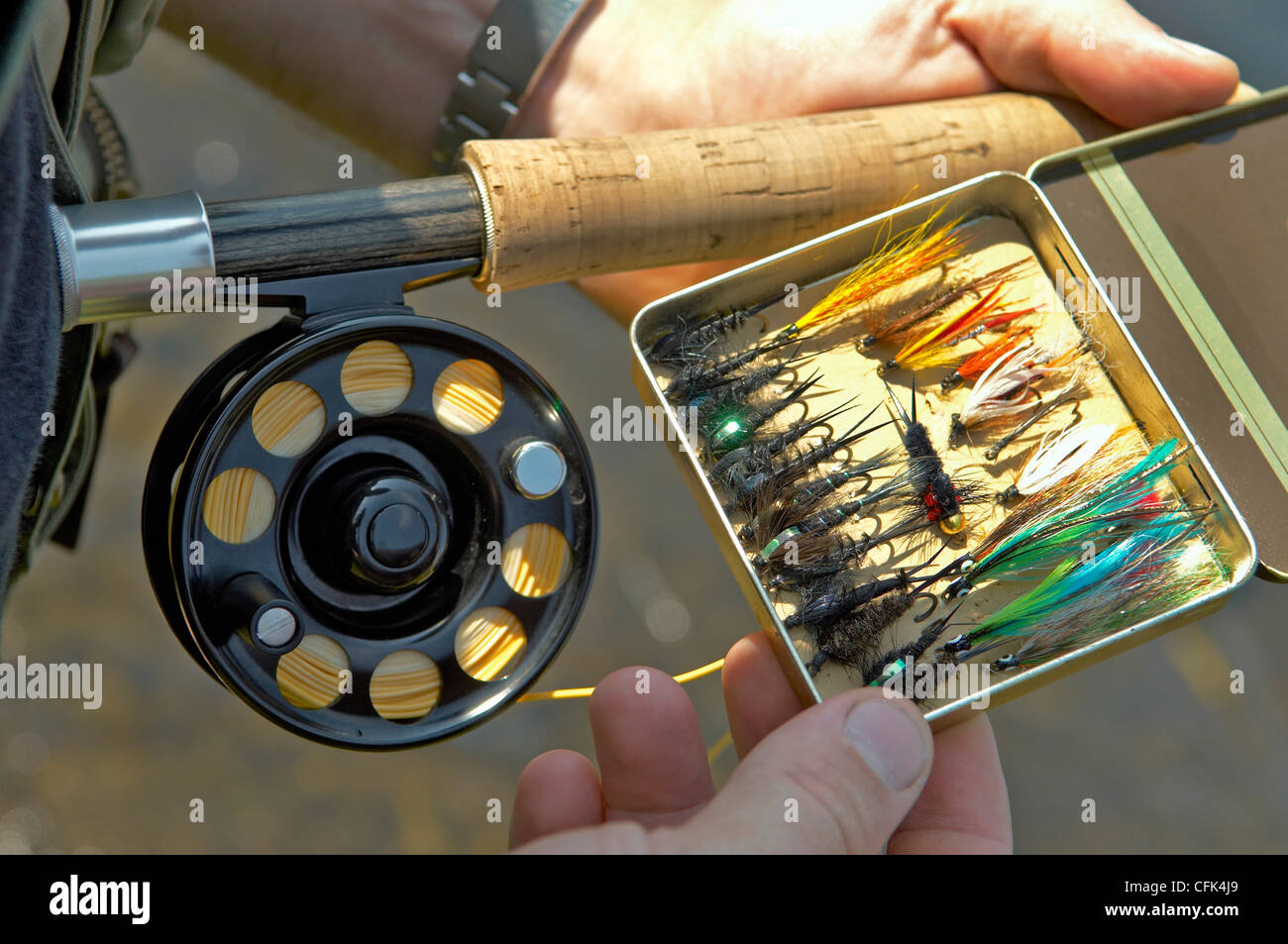 Fly Box, Fly Fishing Stock Photo - Alamy