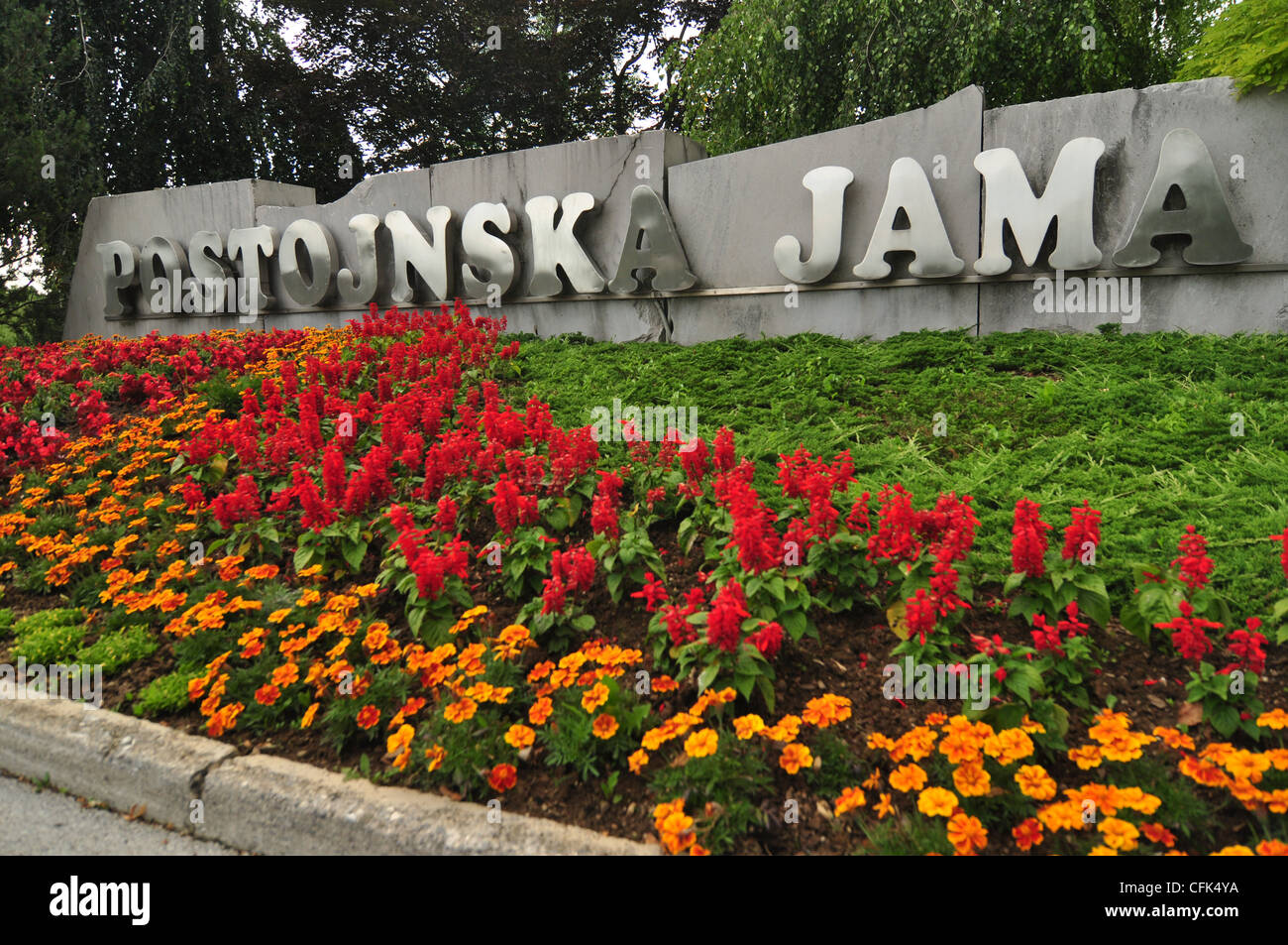 Entrance of Postojna cave Stock Photo - Alamy