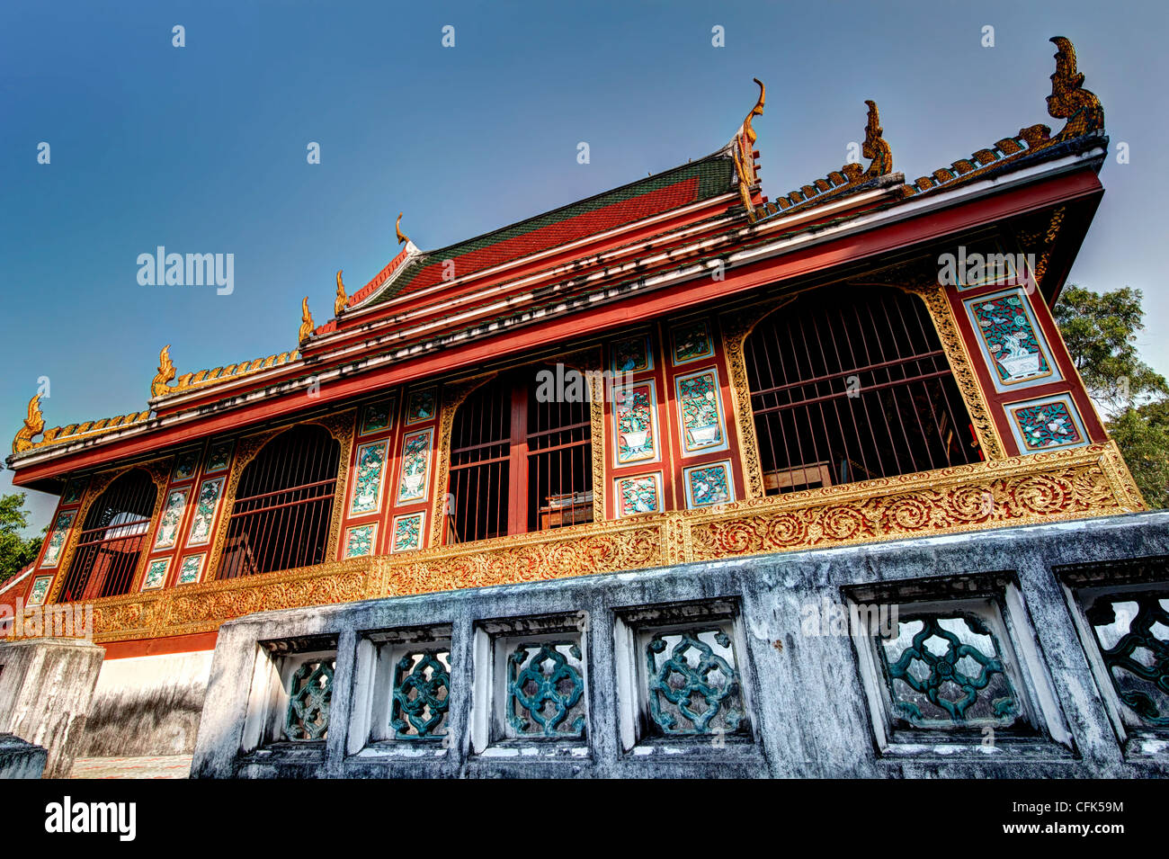 Scripture Library | Wat Saket | Bangkok Stock Photo - Alamy