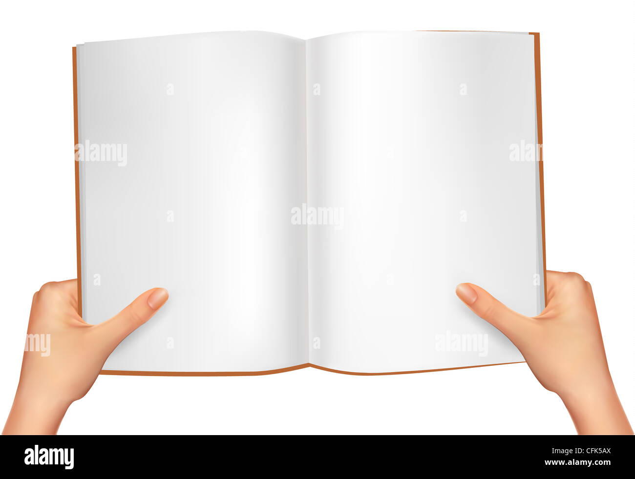 Hands holding open book Stock Photo - Alamy