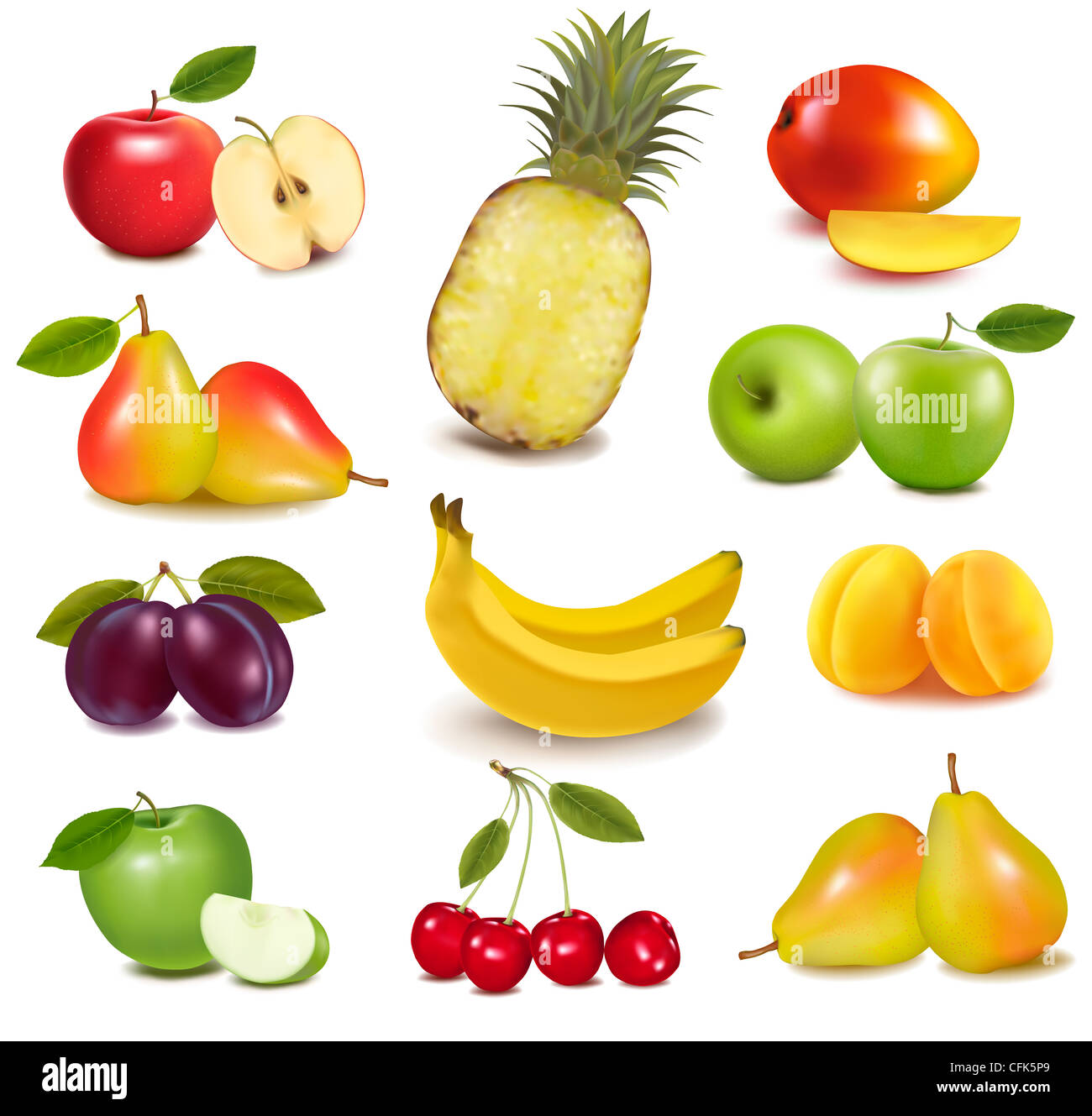 Big group of different fruit Stock Photo - Alamy