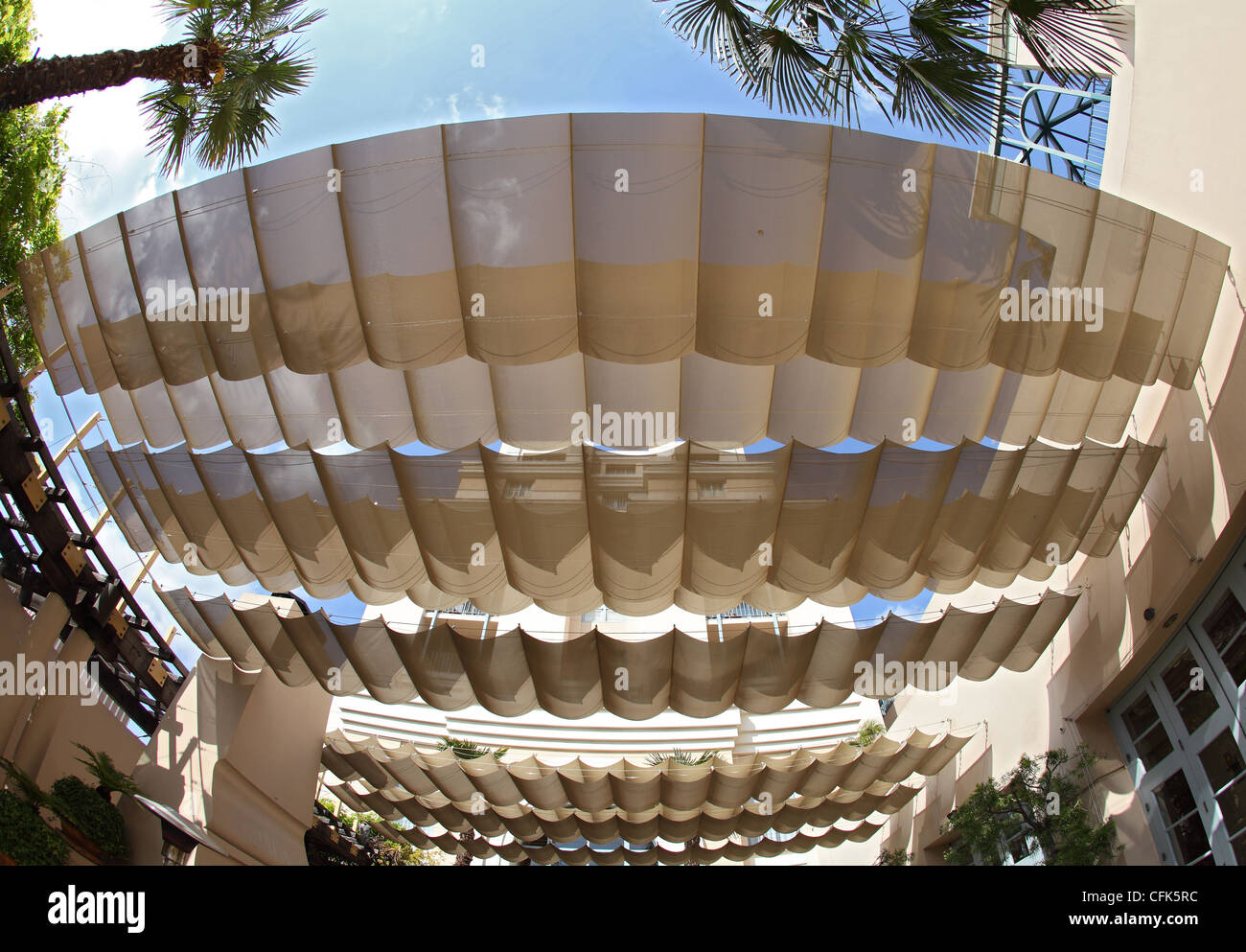 PASADENA, CA - FEBRUARY 29 2012 - Architectural sun shades in Plaza de ...