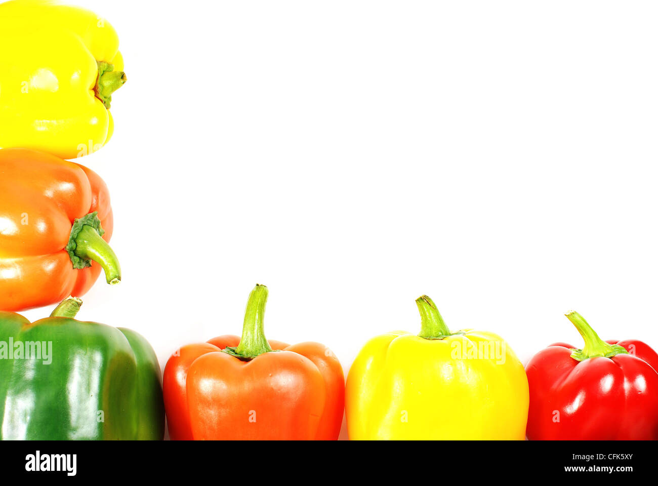 Colorful pepper border Stock Photo - Alamy