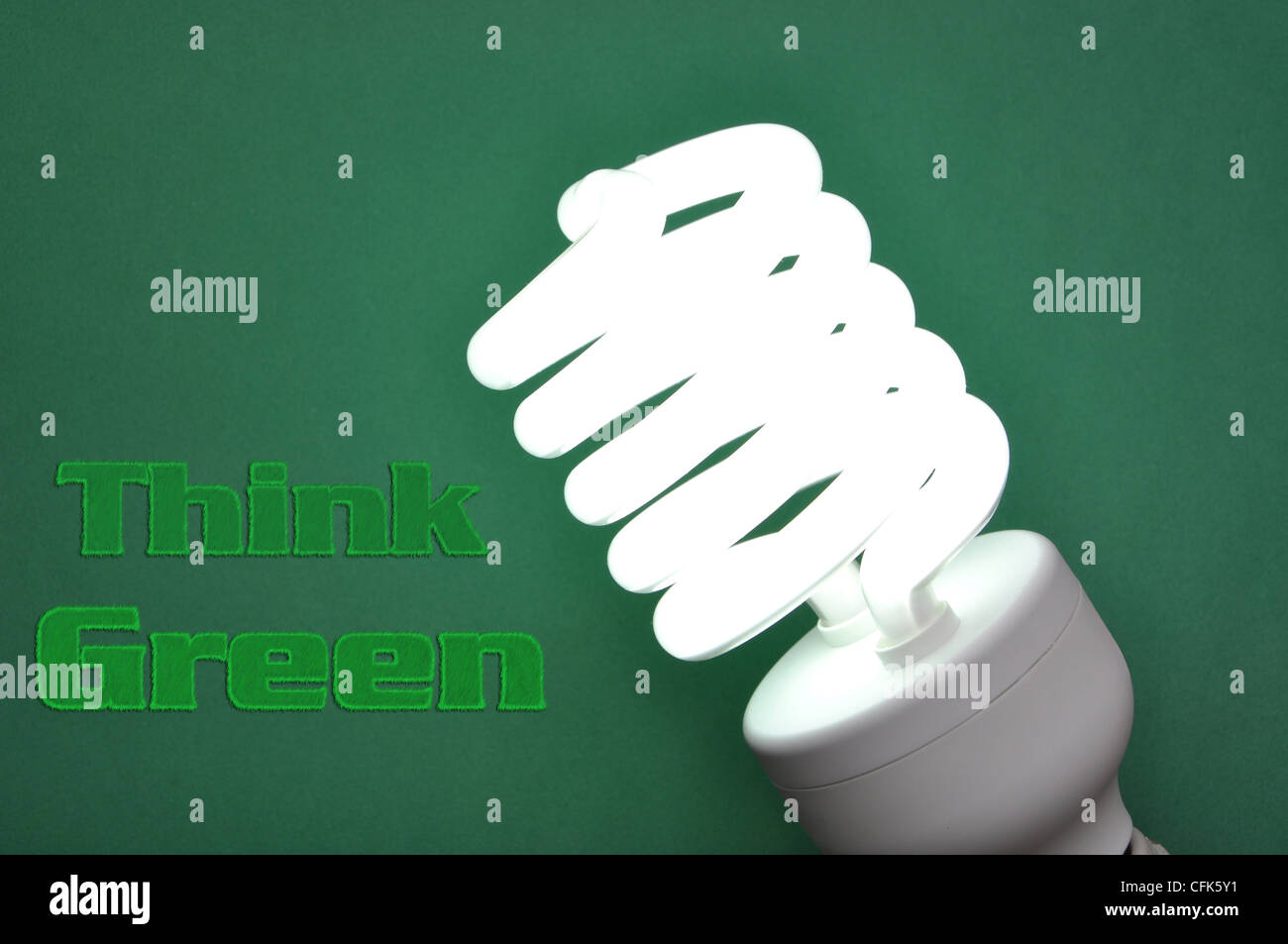 Abstract think green poster Stock Photo - Alamy