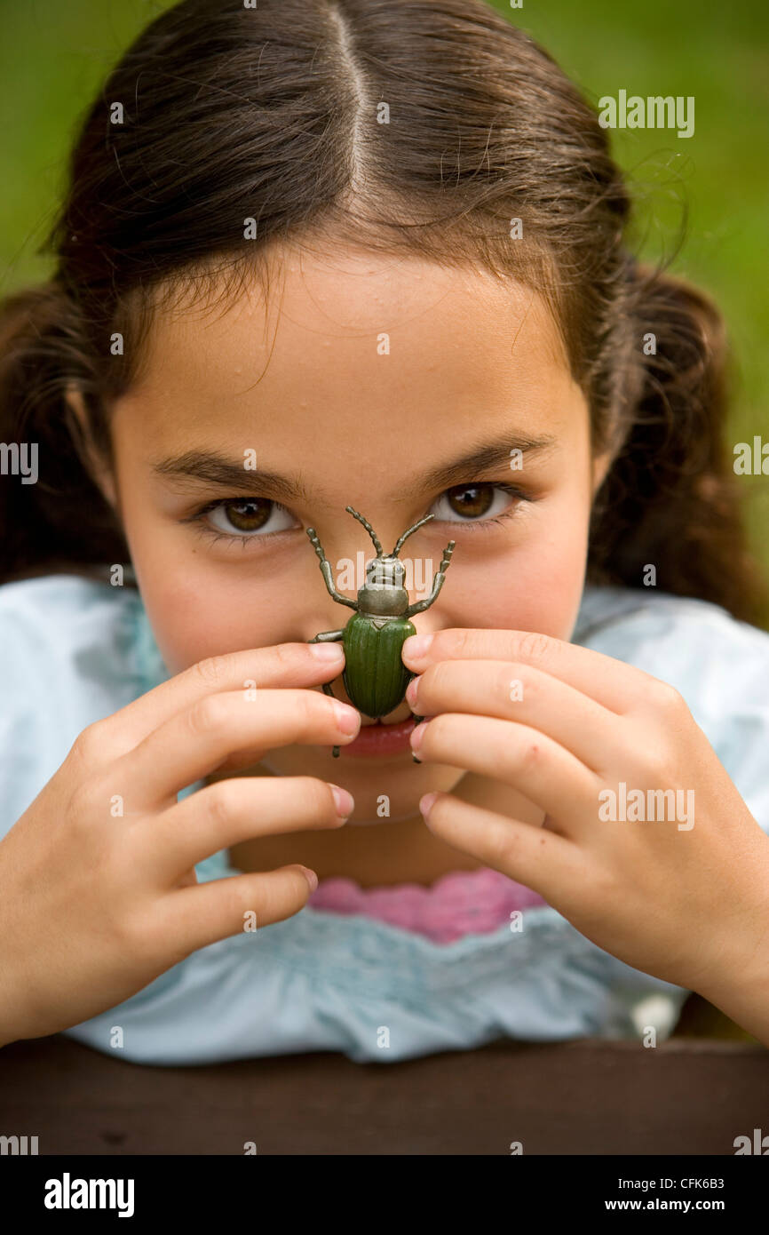 Girl with insect hi-res stock photography and images - Alamy