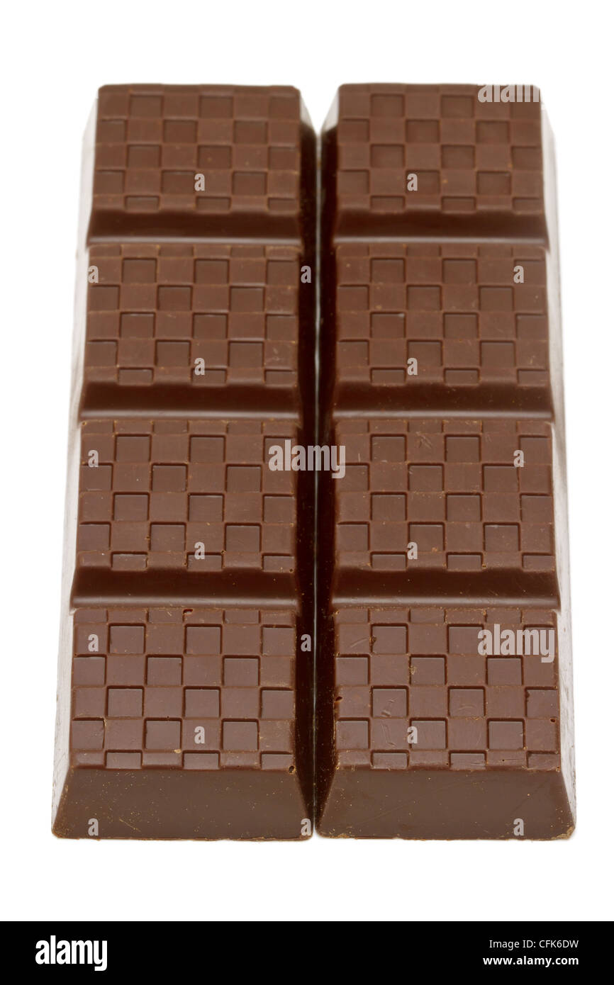 Dark chocolate isolated on white background Stock Photo - Alamy