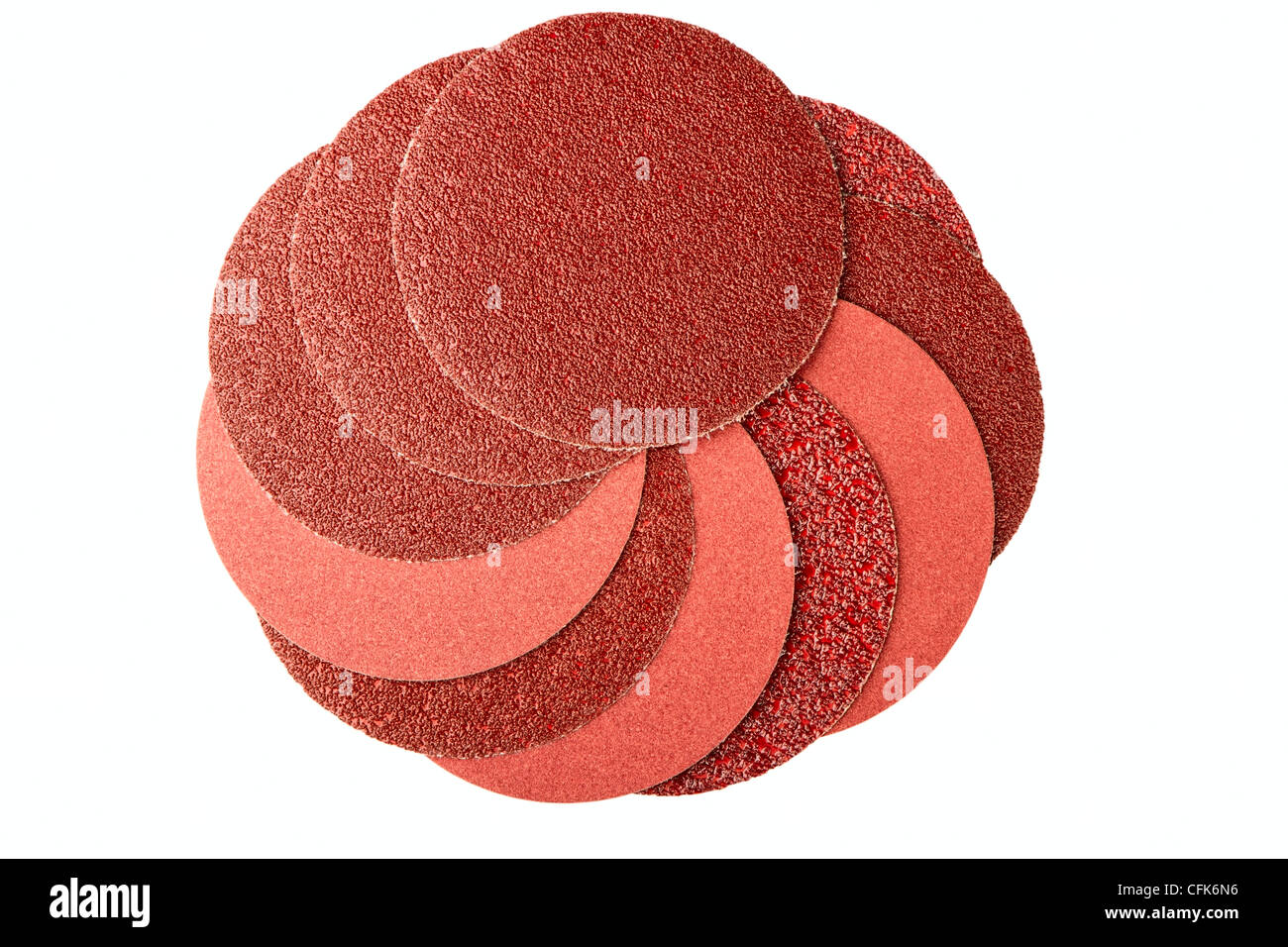 Grinding circles isolated on a white background Stock Photo - Alamy