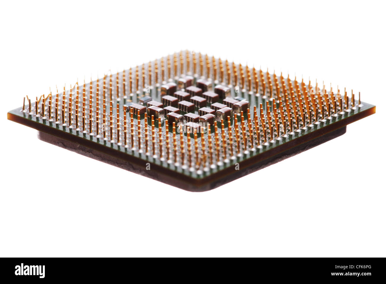 Computer engineering Microprocessor processor isolated on white ...