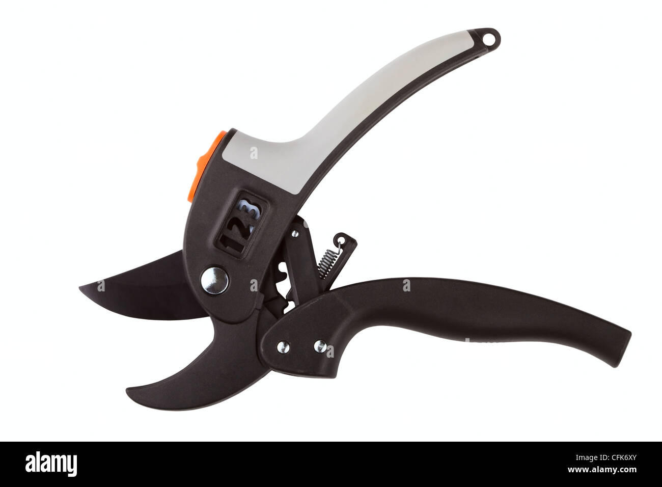 garden secateurs isolated on a white background Stock Photo - Alamy